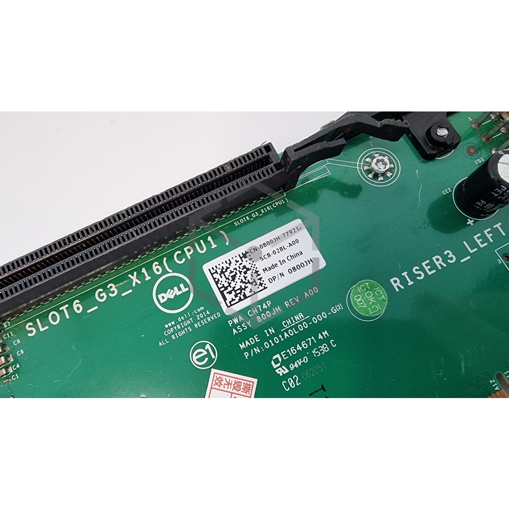 DELL R730 Riser3 x16배속 슬롯확장 GPU라이저 GPU젠더 0800JH - SUGARCUBE