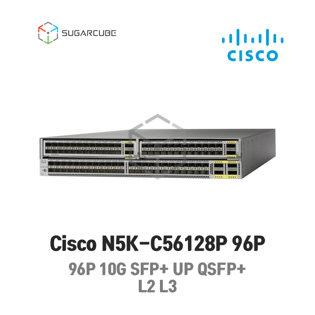 Cisco N5K-C56128P 96-port 10GbE SFP+ 8port 40GbE QSFP+ 시스코 L2 L3 중고스위치 ...
